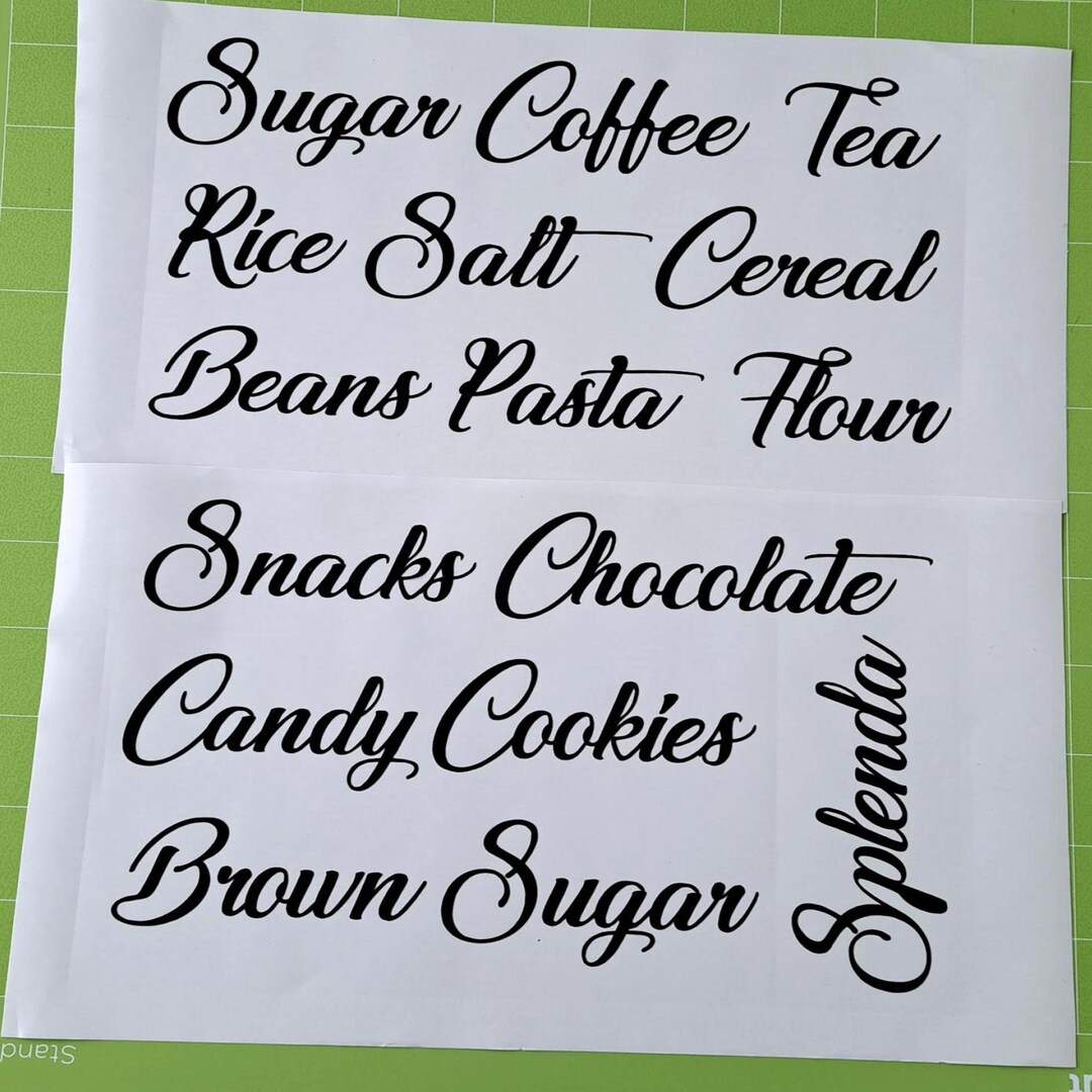 Kitchen Pantry Canister Labels Stickers Vinyl Decals 15 Labels - Etsy