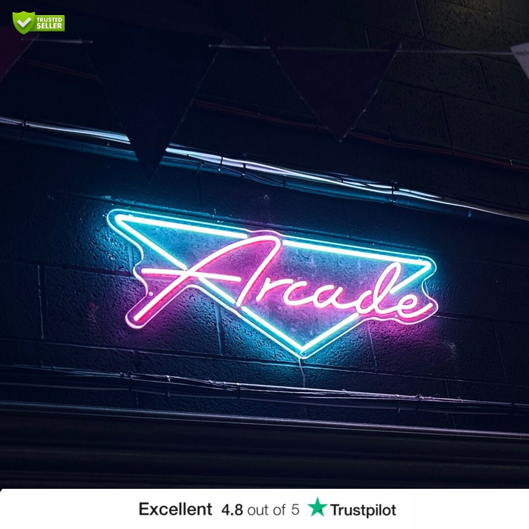 Custom Arcade LED Neon Sign Game Room Neon Light up Sign Retro Gaming ...
