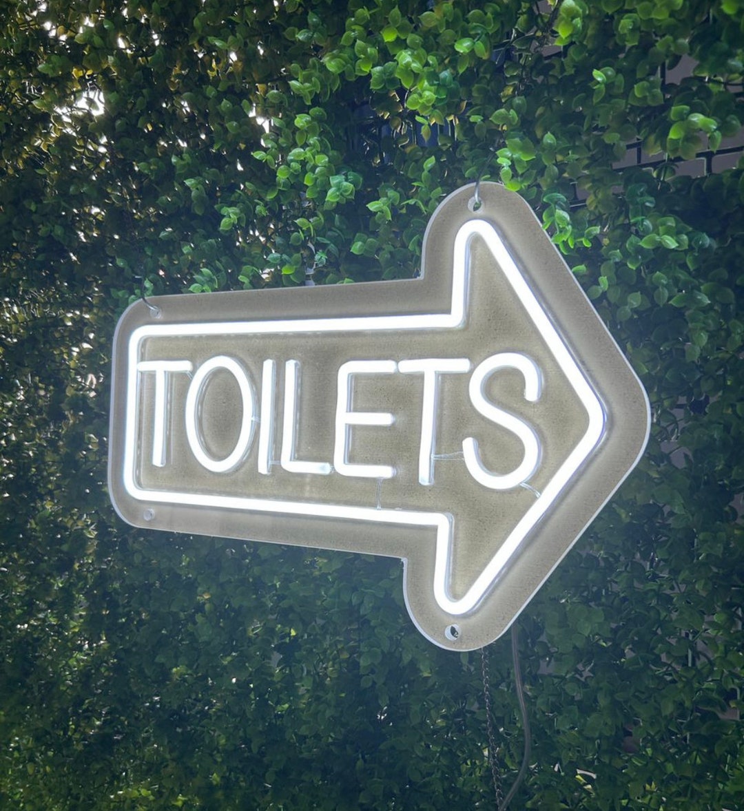 Toilets Arrow Washroom Neon Sign | Restroom LED Neon Sign | Restroom ...