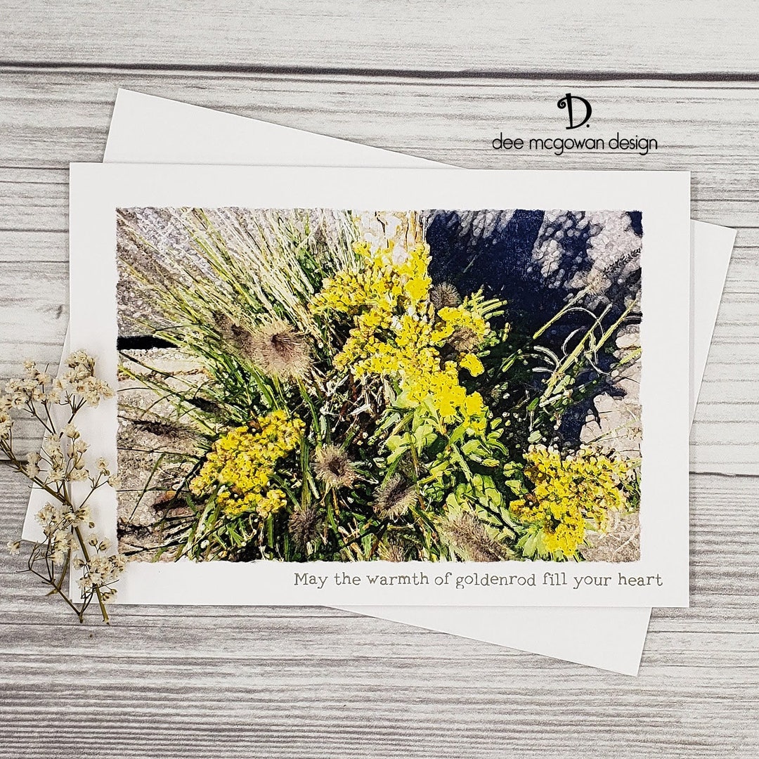 Goldenrod Get Well Card: Handmade Watercolor Floral Card - Etsy