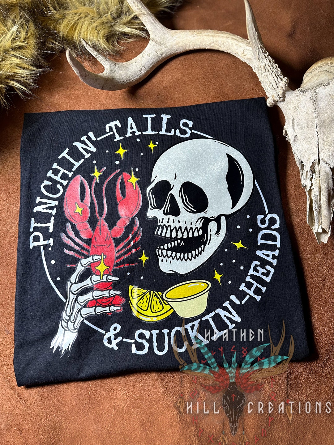 Funny Crawfish Humor T-shirt pinchin' Tails & Sucking Heads - Etsy