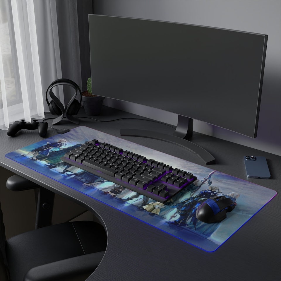 Final Fantasy XIV Endwalker RGB Desk Mat | Endwalker Credits Led Mouse ...