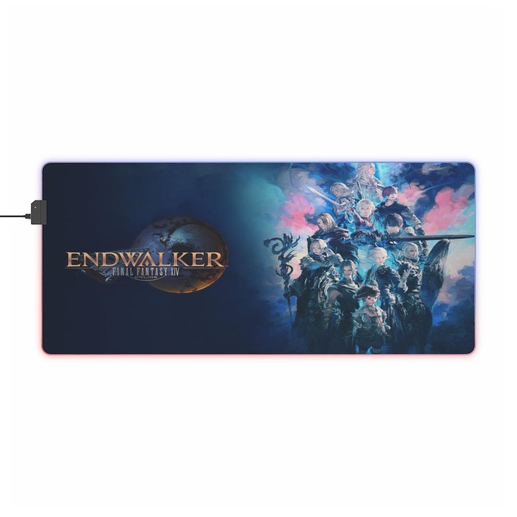 Final Fantasy XIV Endwalker RGB Mouse Pad | FFXIV Led Desk Mat