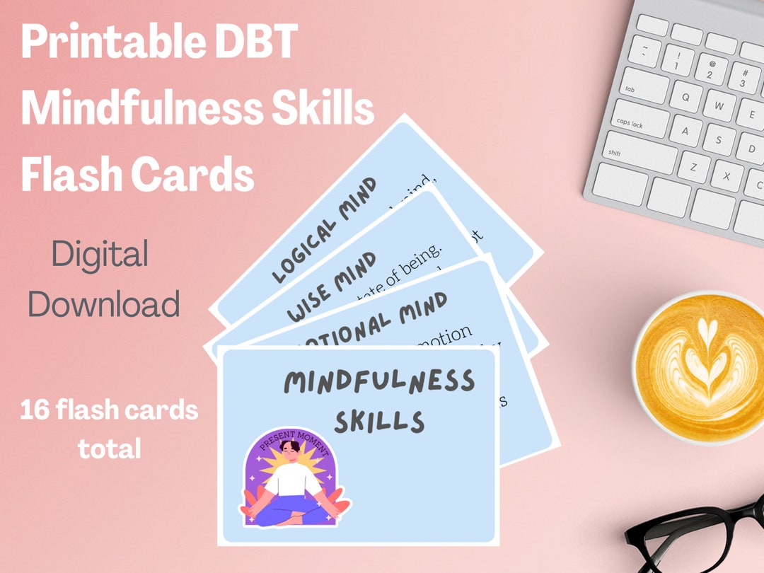 DBT Mindfulness Flash Cards *printable PDF Download* - Etsy