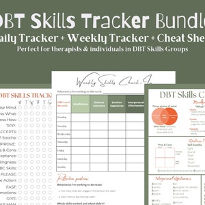 DBT Skills Tracker Printable Bundle - Etsy