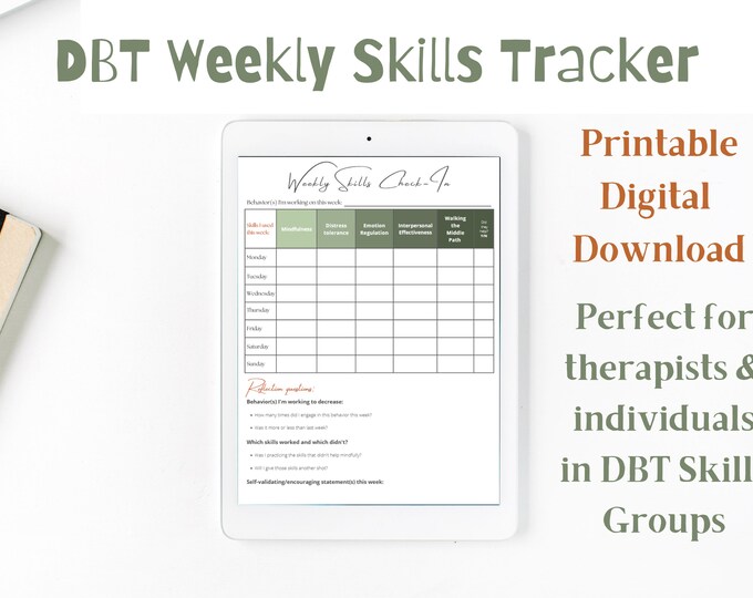DBT Printable Cheat Sheet Blue / Purple | Dialectical Behavior Therapy ...