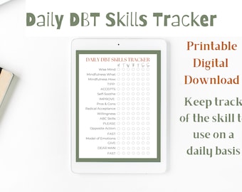 DBT Skills Tracker Printable Bundle - Etsy