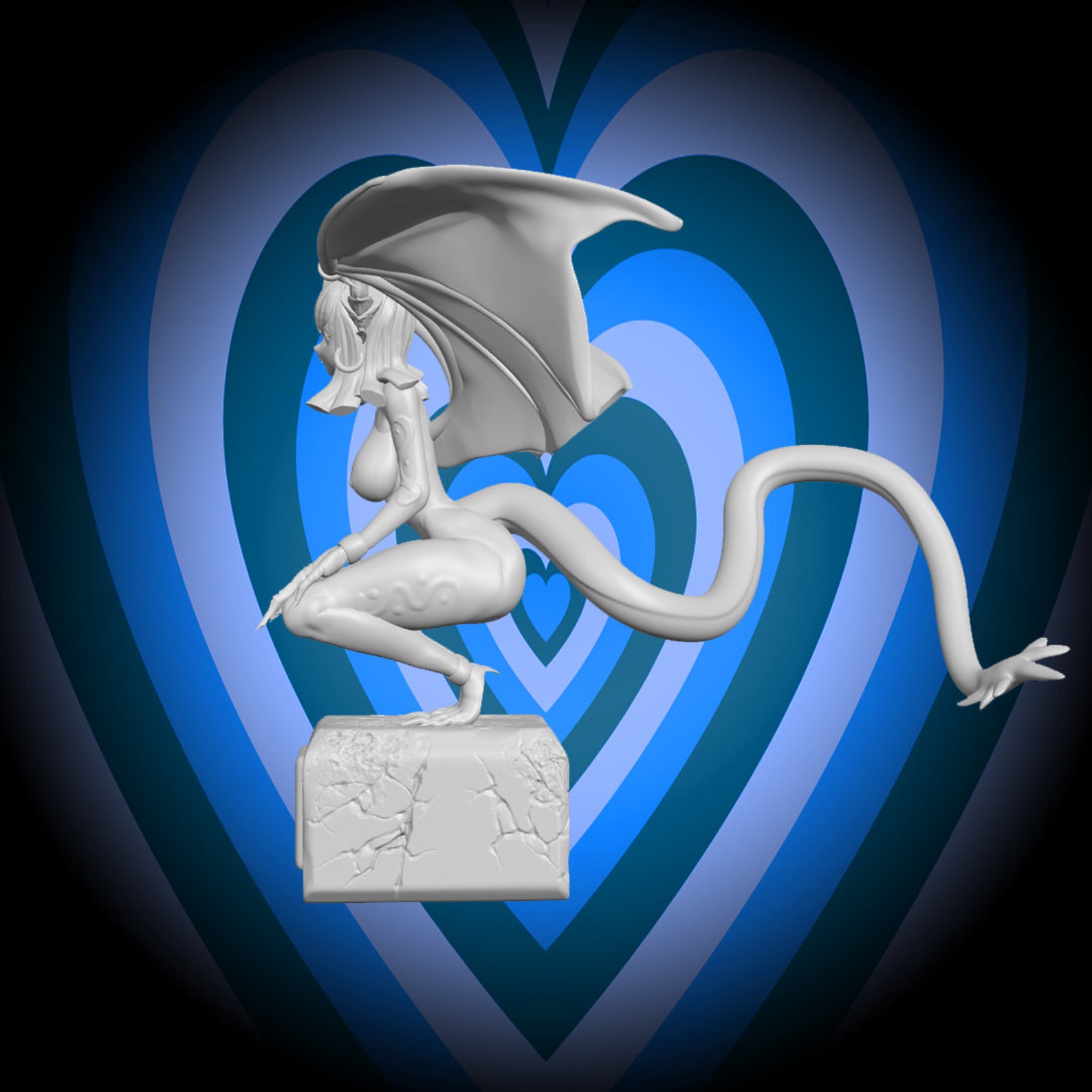 Sexy Gargoyle Girl Pinup Nsfw Monster Girl Fantasy Mini Etsy Ireland