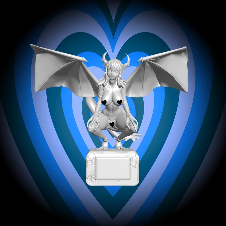 Sexy Gargoyle Girl Pinup Nsfw Monster Girl Fantasy Mini Etsy Denmark