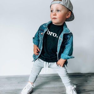 Bro Charcoal Kids Tee. Sibling T Shirt. Bro. Boys Bro Tee - Etsy