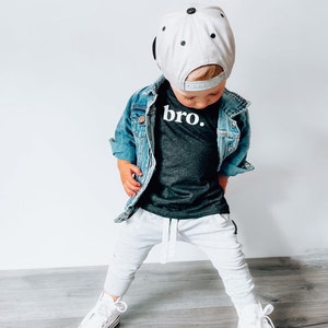 Bro Charcoal Kids Tee. Sibling T Shirt. Bro. Boys Bro Tee - Etsy