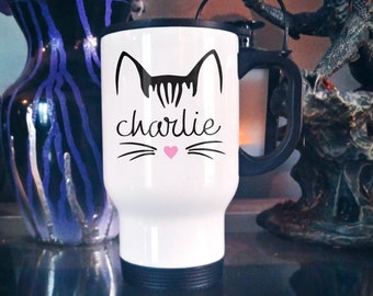Cat Custom Travel Mug - Etsy