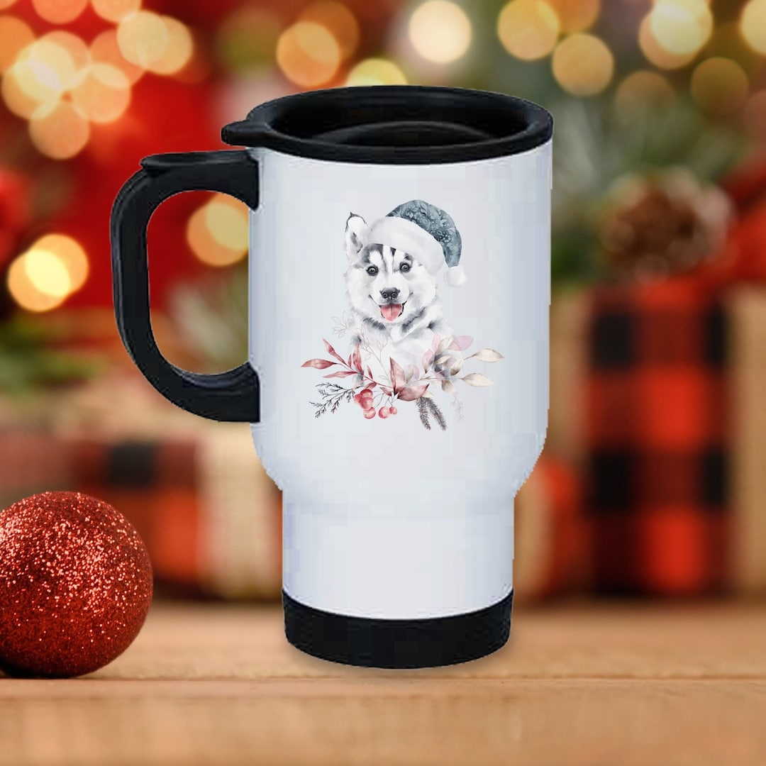 Husky Christmas Travel Mug Husky Christmas Coffee Mug - Etsy