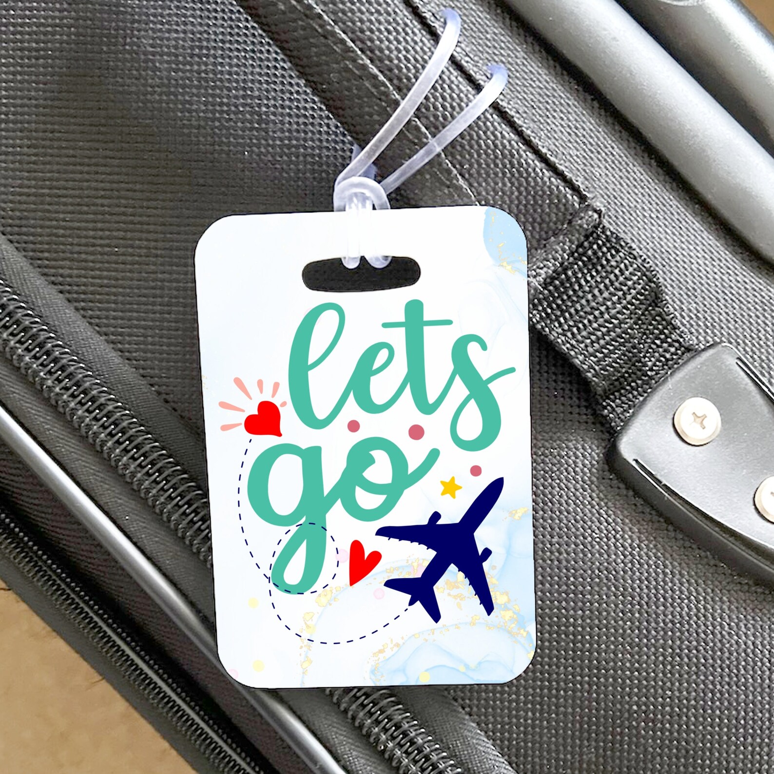 Lets Go Luggage Tag Go Luggage Tag Travel Custom Bag Tag Vacation ...