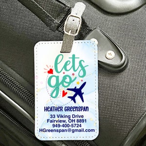 Lets Go Luggage Tag | Travel Personalized Luggage Tag | Lets Go Custom ...