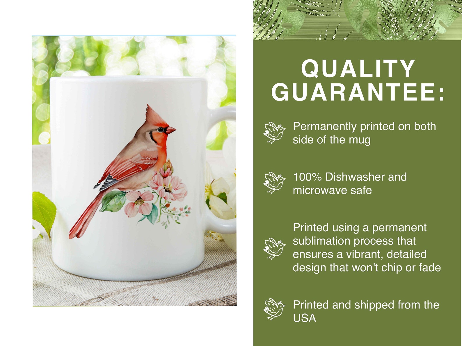 Christmas Cardinal Coffee Mug: Funny Bird Xmas Gift - Etsy