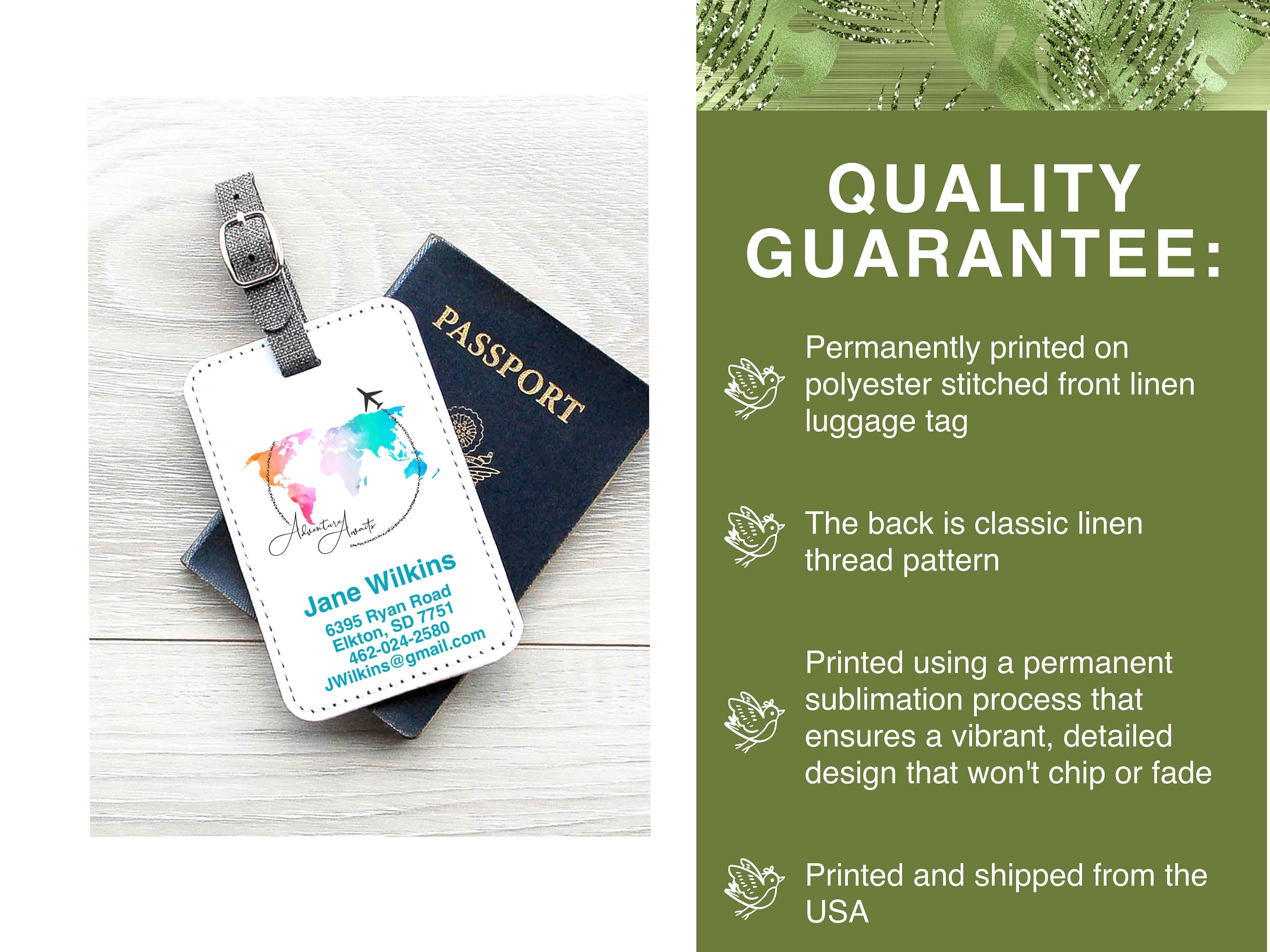 Design Your Own Custom Luggage Tag Personalized Luggage Tag Custom Name ...