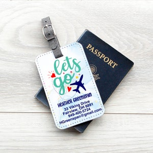 Lets Go Luggage Tag | Travel Personalized Luggage Tag | Lets Go Custom ...