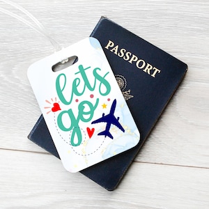 Lets Go Luggage Tag | Go Luggage Tag | Travel Custom Bag Tag | Vacation ...