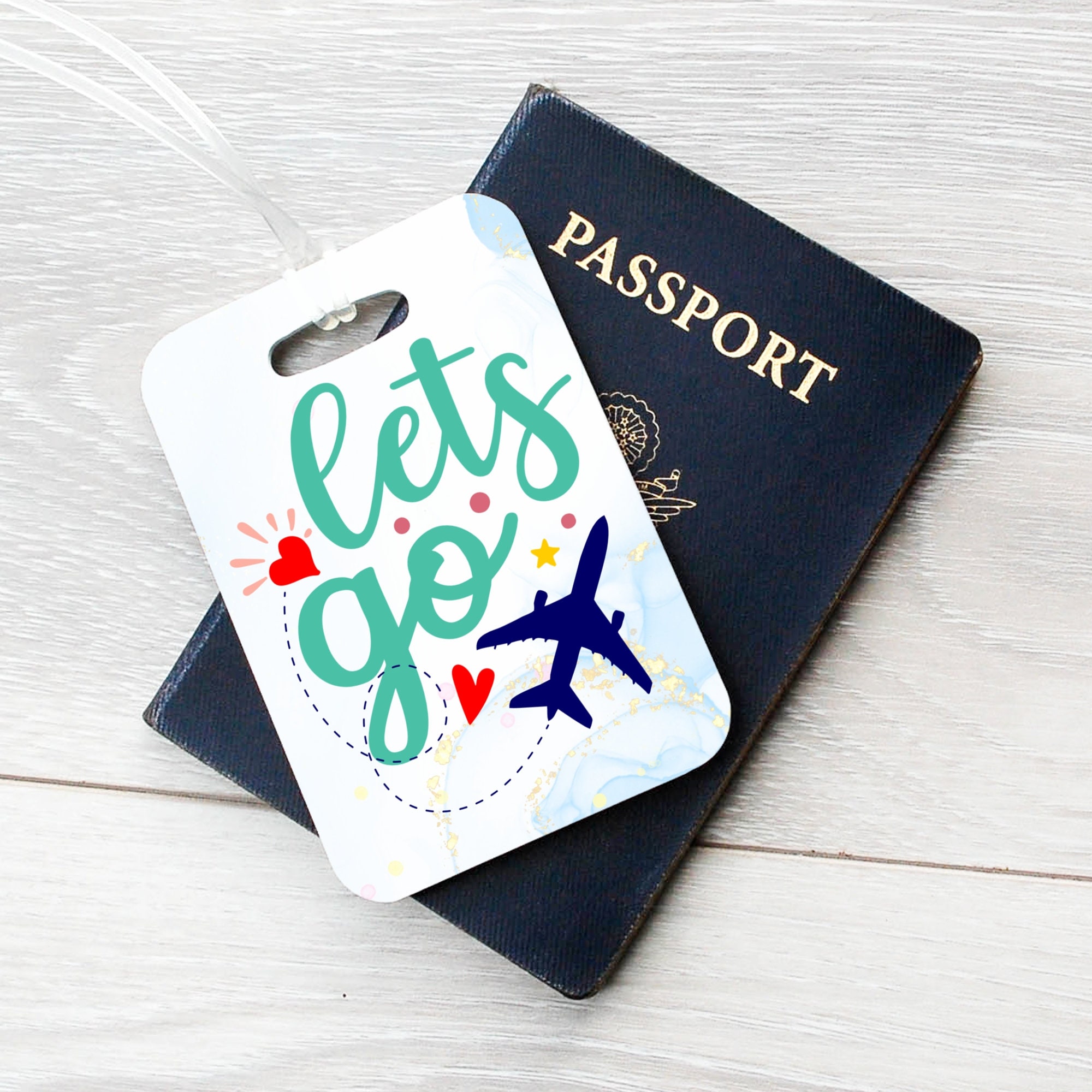 Lets Go Luggage Tag Go Luggage Tag Travel Custom Bag Tag Vacation ...