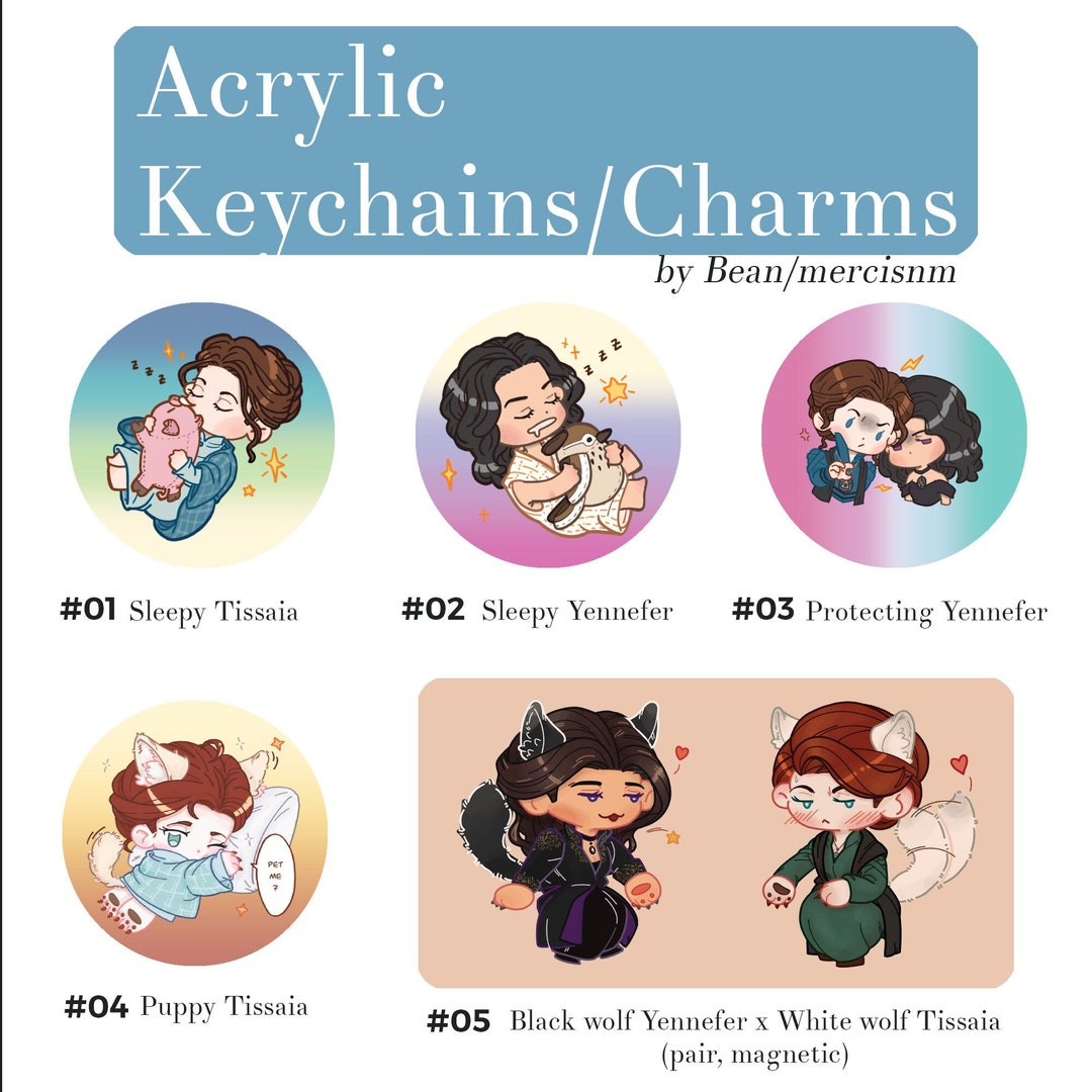 2" Acrylic Charms/keychains Tissaia Yennefer the Witcher - Etsy