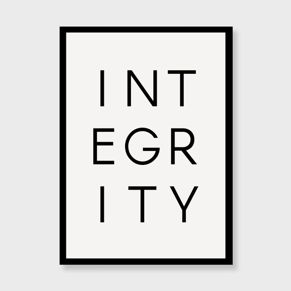 Integrity Poster - Etsy