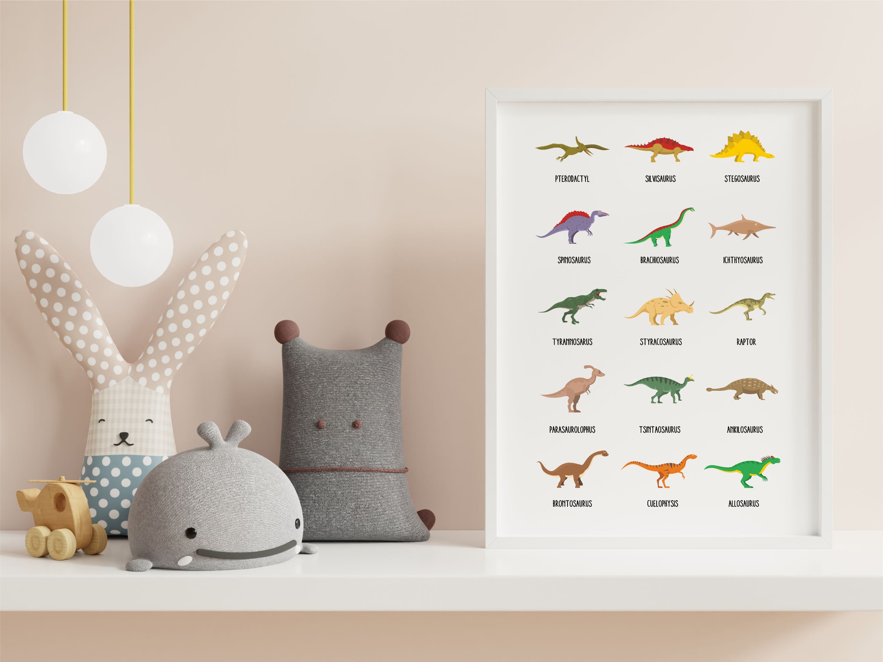 Dinosaur Poster, Kids Dinosaur Decor, Educational Prints, Dinosaur ...