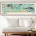 Abstract Horizontal Bauhaus Wall Art, Panoramic Colorful Painting ...