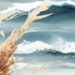 Coastal Wall Art Beach Grass Painting Long Vertical Seaside - Etsy