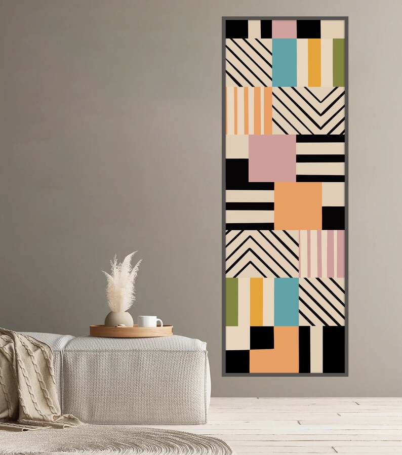 Geometric Long Horizontal Wall Art Long Narrow Poster Wide - Etsy