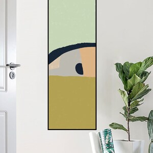 Long Narrow Poster Abstract Long Horizontal Wall Art Green - Etsy