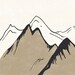 Minimalist Mountain Long Horizontal Line Mountain Art Boho - Etsy