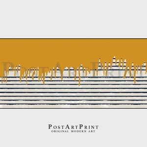 Long Horizontal Color Block Art Print, Abstract Wide Art Print, Long ...