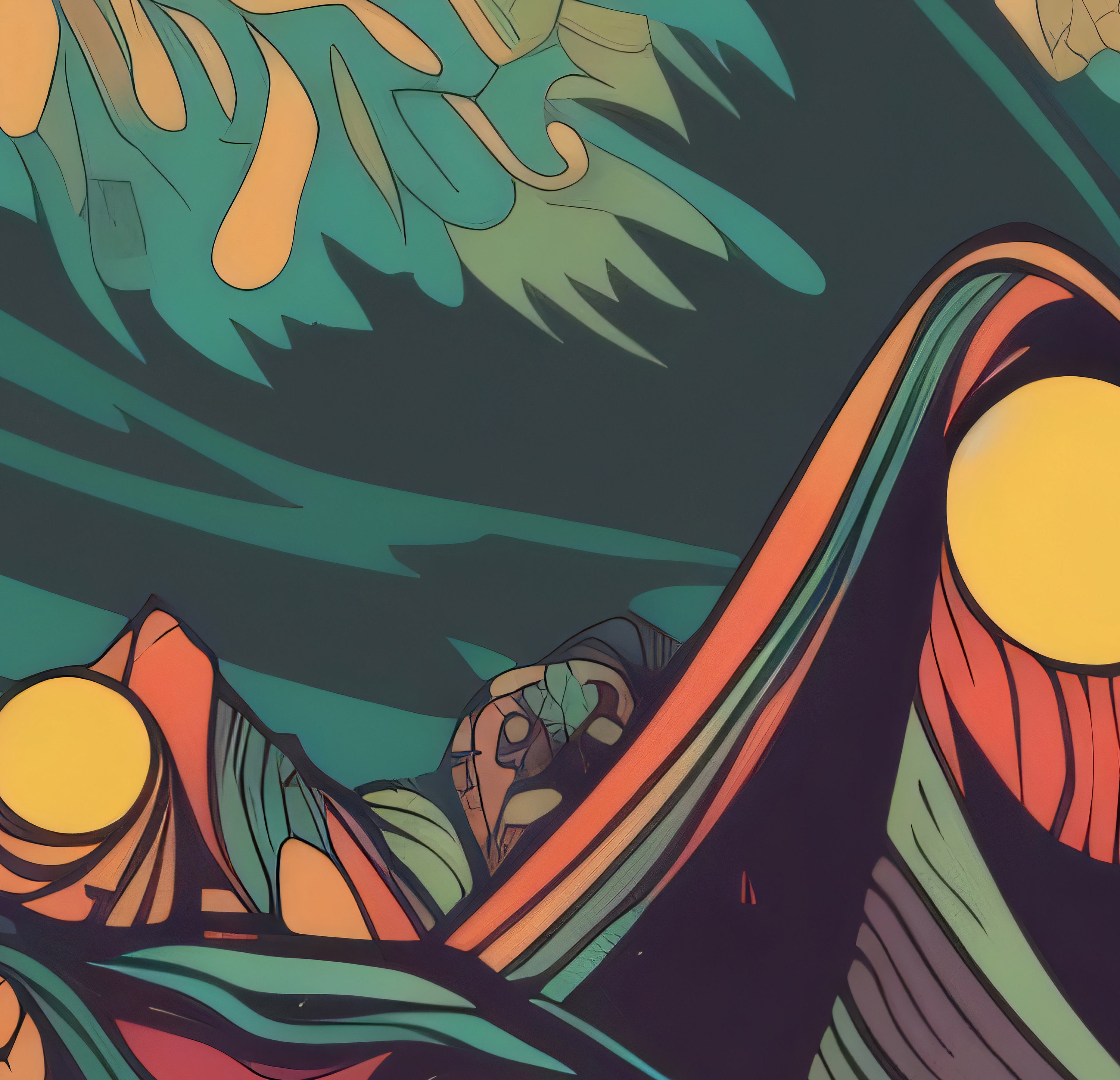 Long Horizontal Retro Psychedelic Art 1970's Poster - Etsy