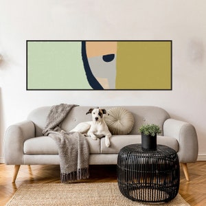 Long Narrow Poster Abstract Long Horizontal Wall Art Green - Etsy