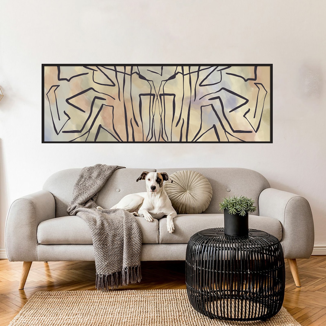 Abstract Long Horizontal Wall Art, Wide Art Print Original Art Long ...