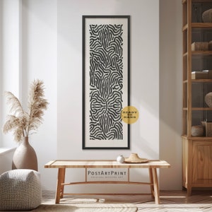 Horizontal Wall Art, Mid Century Modern Framed Poster, Black Panoramic ...