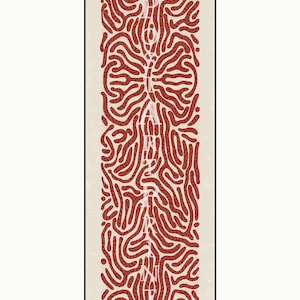 Abstract Long Horizontal Wall Art, Mid Century Modern, Panoramic Long ...