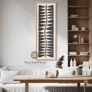Horizontal Framed Canvas, Long Horizontal Art, Oversized Black and ...