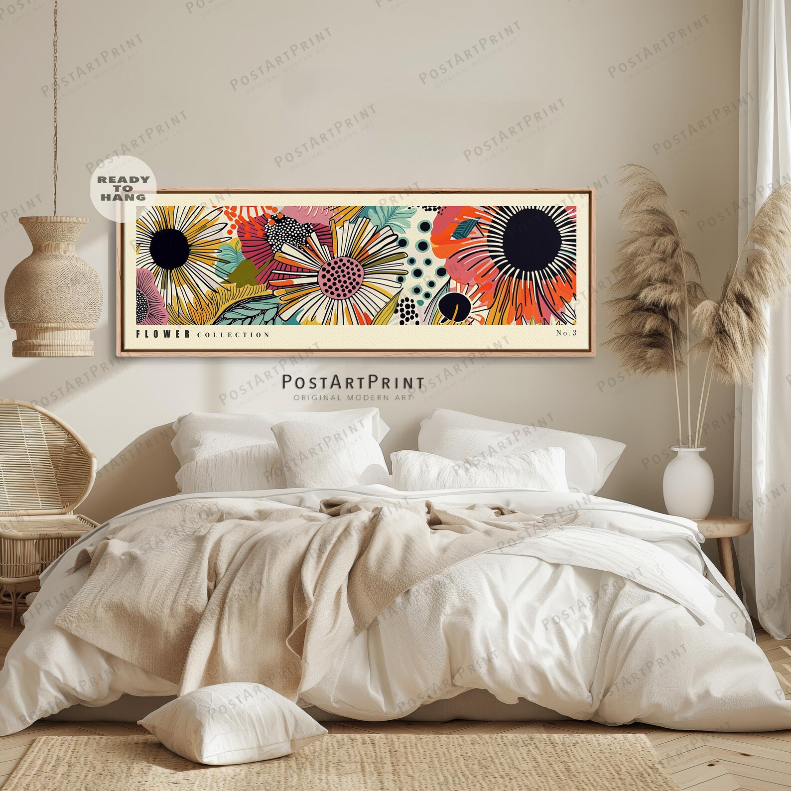 Floral Panoramic Art: Long Horizontal Flowers Market Print - Etsy