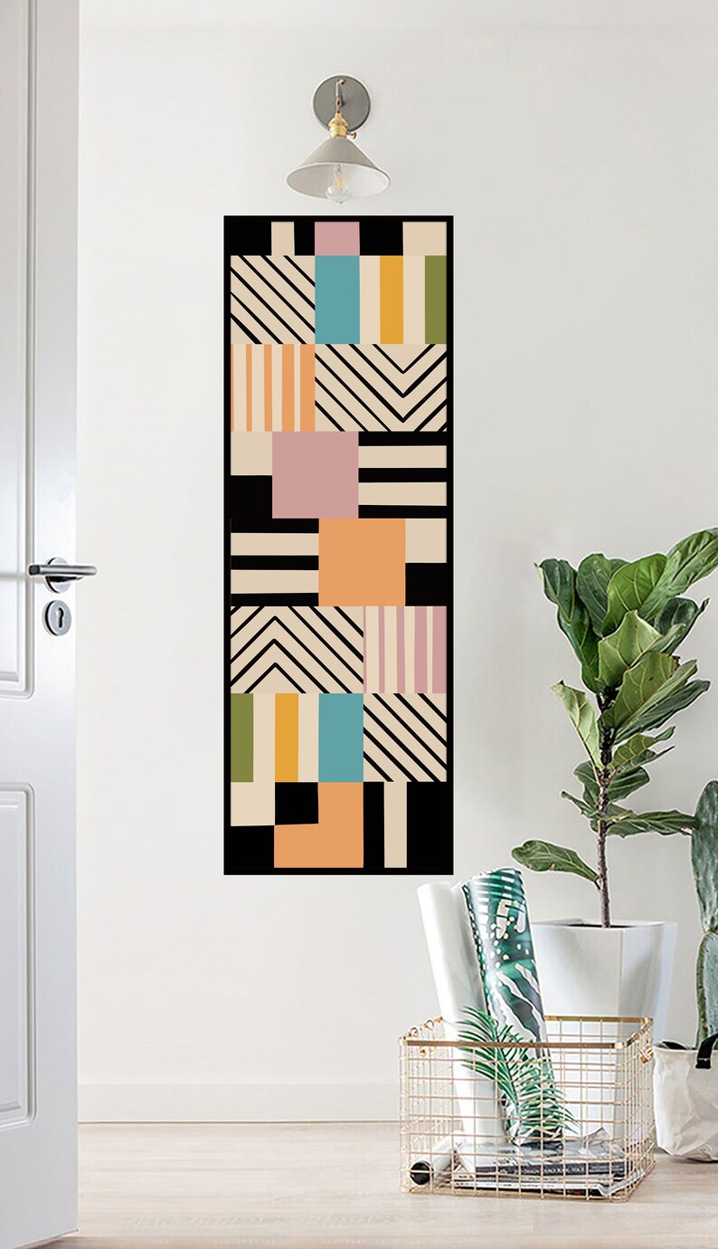 Geometric Long Horizontal Wall Art Long Narrow Poster Wide - Etsy