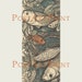 Fish Art Print, Long Narrow Decor, Shoal of Fhish, Nautical Poster ...