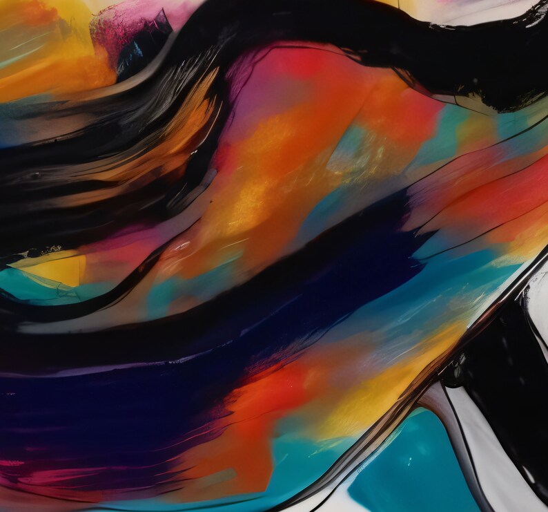 Abstract People Panoramic Wall Art Long Horizontal Print - Etsy