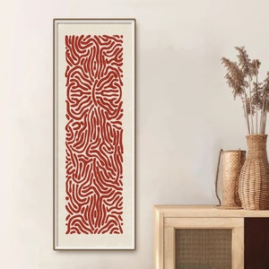 Abstract Long Horizontal Wall Art, Mid Century Modern, Panoramic Long ...