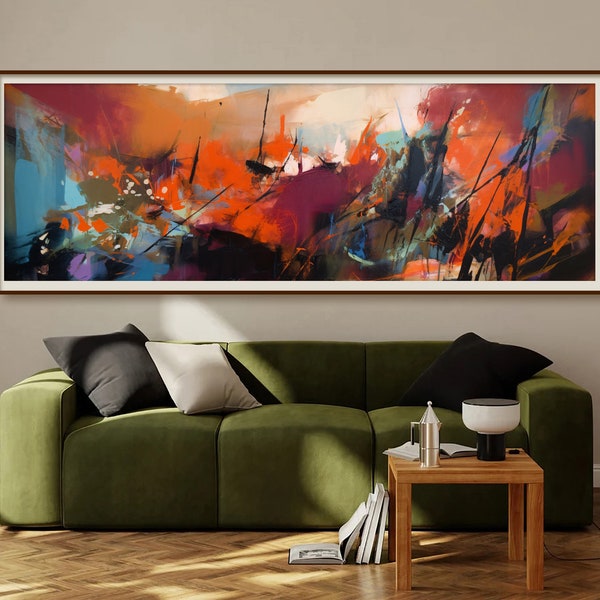 Horizontal Abstract Wall Art - Etsy