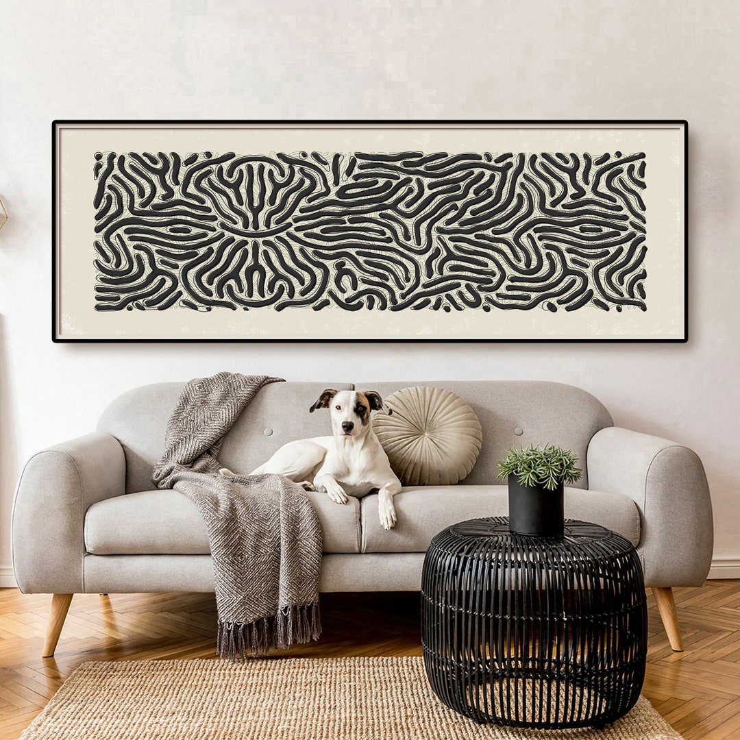 Panoramic Long Narrow Poster Abstract Long Horizontal Wall Art, Mid ...