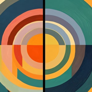 Abstract Long Horizontal Wall Art, Abstract Panoramic Painting, Edwar ...