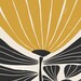 Long Narrow Art Set of 3, Abstract Black and Yellow Wall Art, Wide Art ...