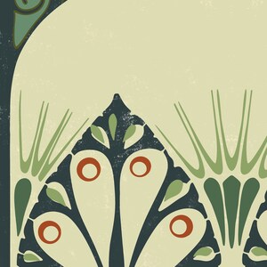 Vintage Koi Fish Art, Long Narrow Wall Art, Art Nouveau Print, Retro ...