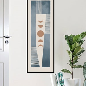 Long Horizontal Moon Phases, Watercolor Moon Art, Wide Art Print ...